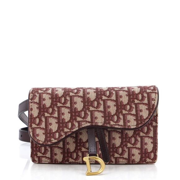 Dior | Bags | Christian Dior Saddle Rectangular Belt Bag Oblique Canvas ...